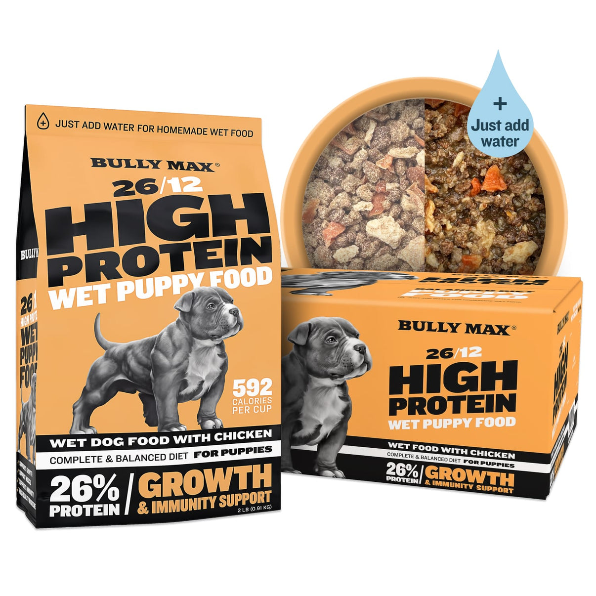 Bully Max 26/12 High Protein Wet Puppy Food 10 Count Multipack - Bully Max