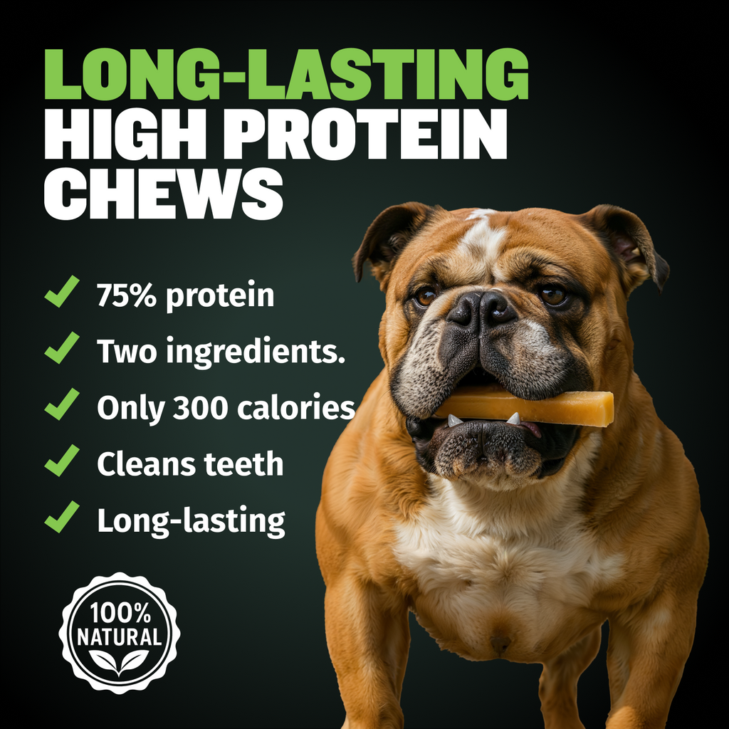 3-Pack High Protein Long Lasting Power Chew Dog Treats - Bully Max