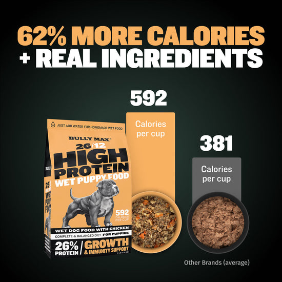 Bully Max 26/12 High Protein Wet Puppy Food - 2 bags (makes 11 lbs ...