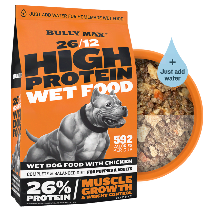 Bully Max 26/12 High Protein Wet Dog Food - 6 bags (makes 33 lbs ...