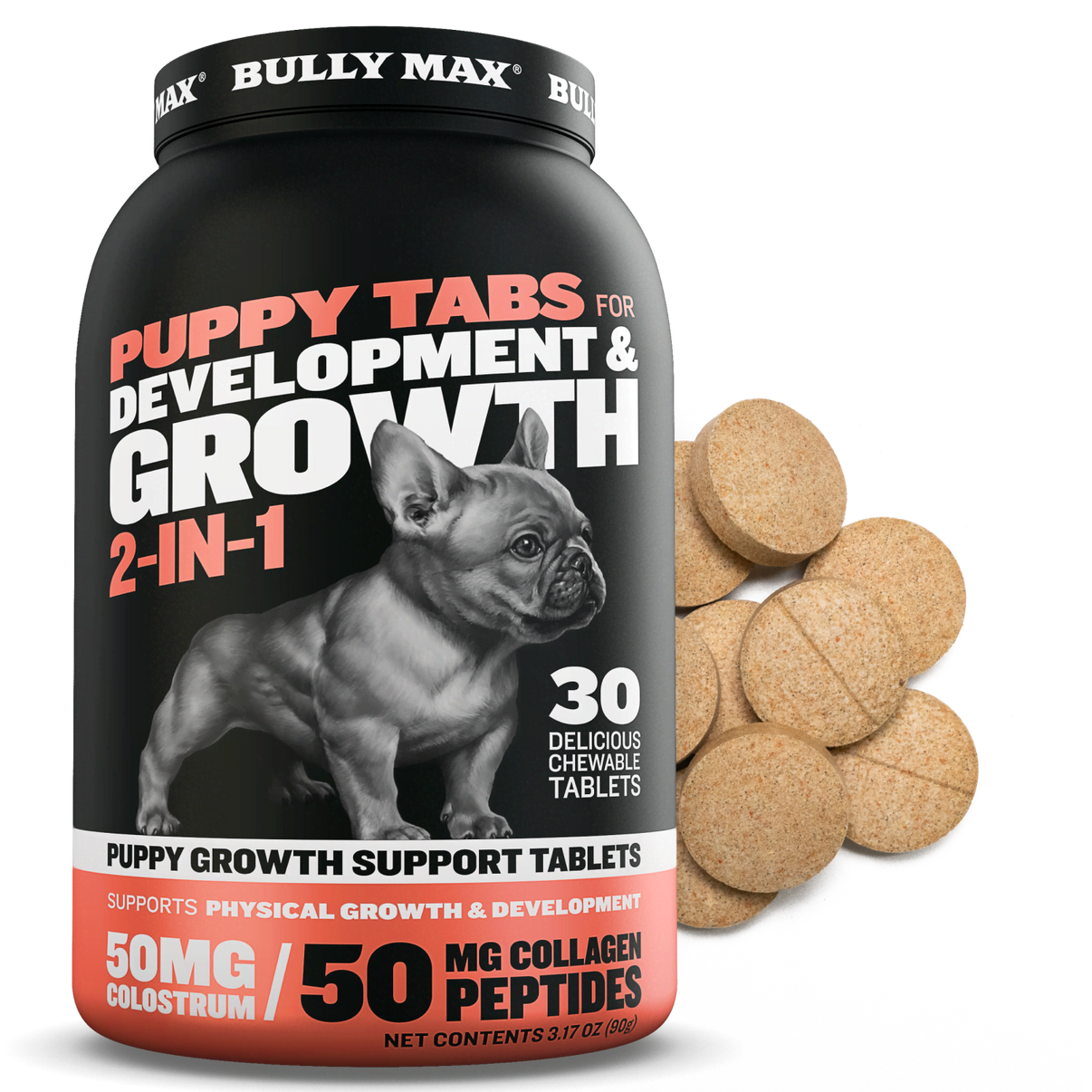 Bully Max Puppy Tabs for Development & Growth - Bully Max