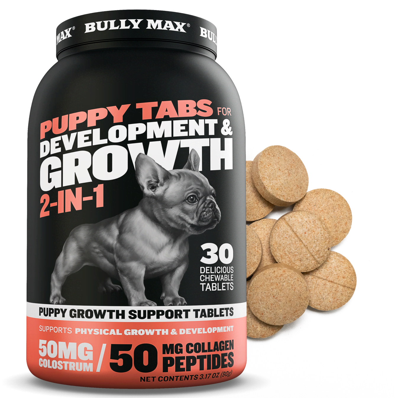 Bully Max Puppy Tabs for Development & Growth - Bully Max
