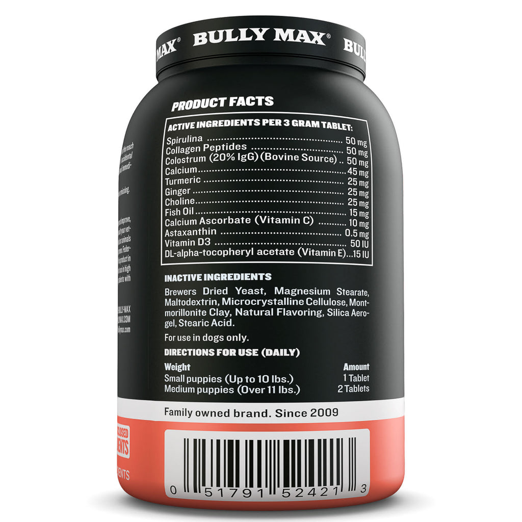 Bully Max Puppy Tabs for Development & Growth - Bully Max