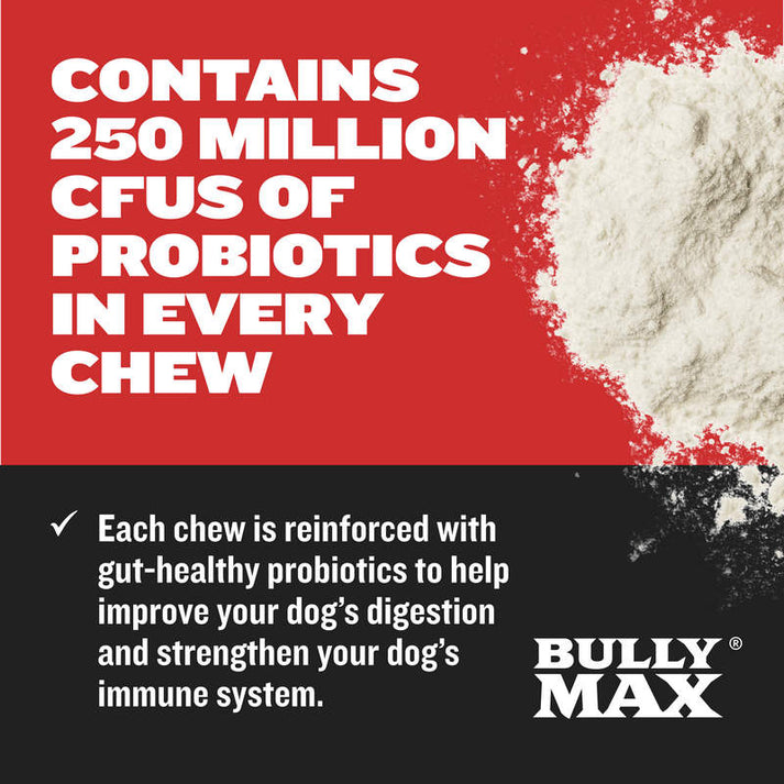 Weight Gain Supplement Chews with Probiotics for Dogs - Bully Max
